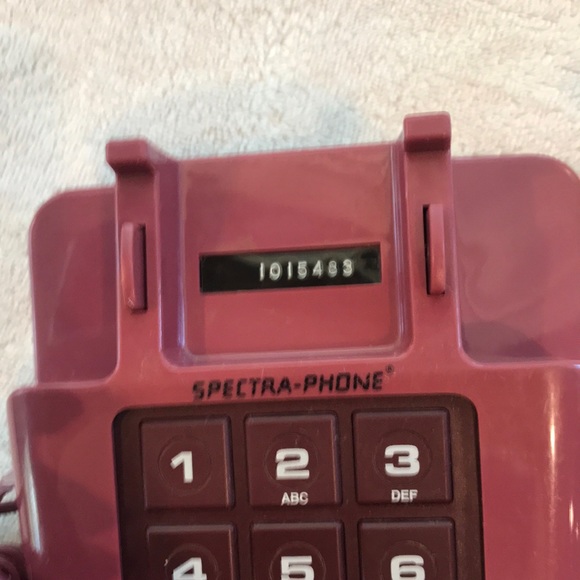 Spectra-Phone | Other | Burgundy Retro Desk Phone | Poshmark
